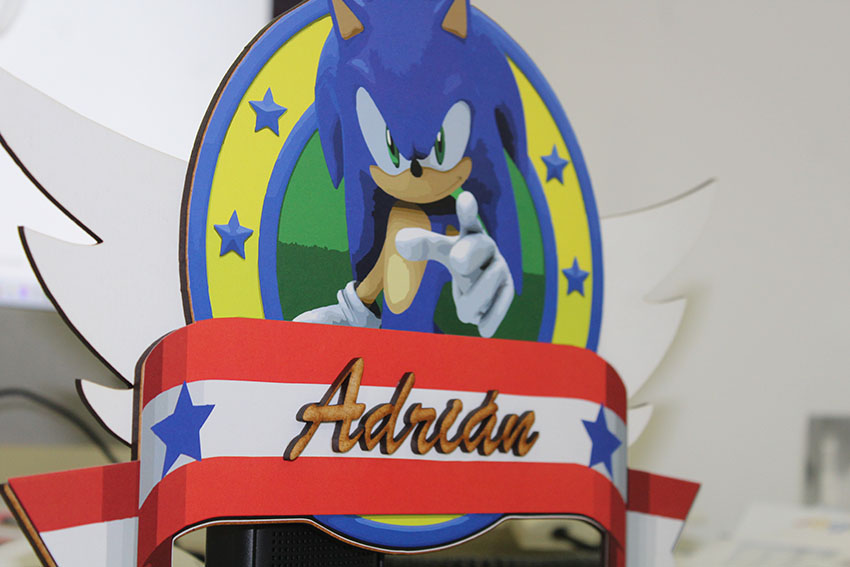 Letrero madera Sonic – Camaleón Print