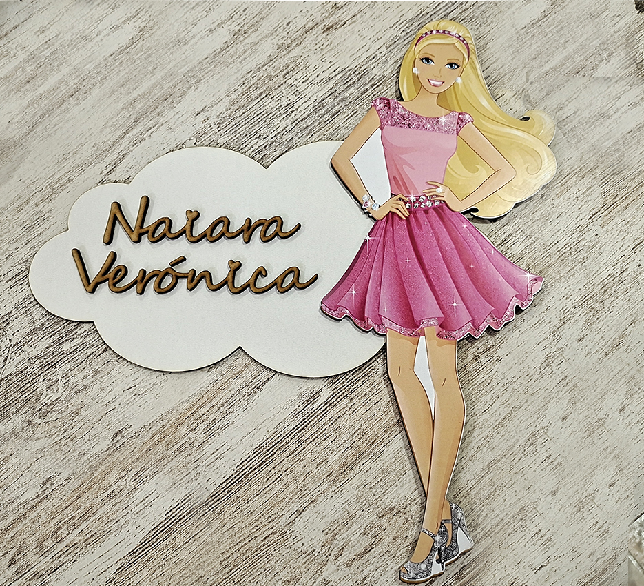 Letrero madera Barbie – Camaleón Print