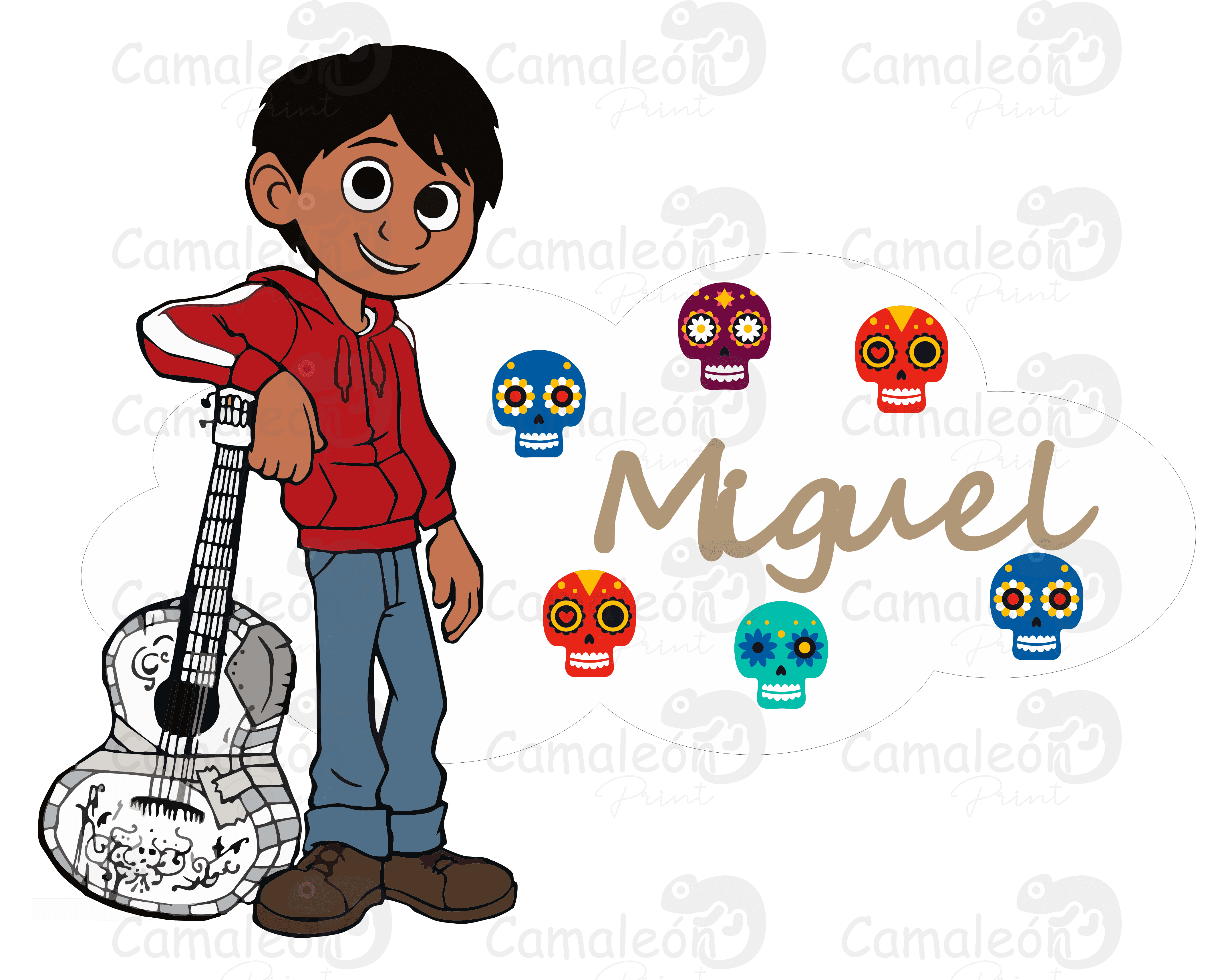 Letrero madera Coco – Camaleón Print