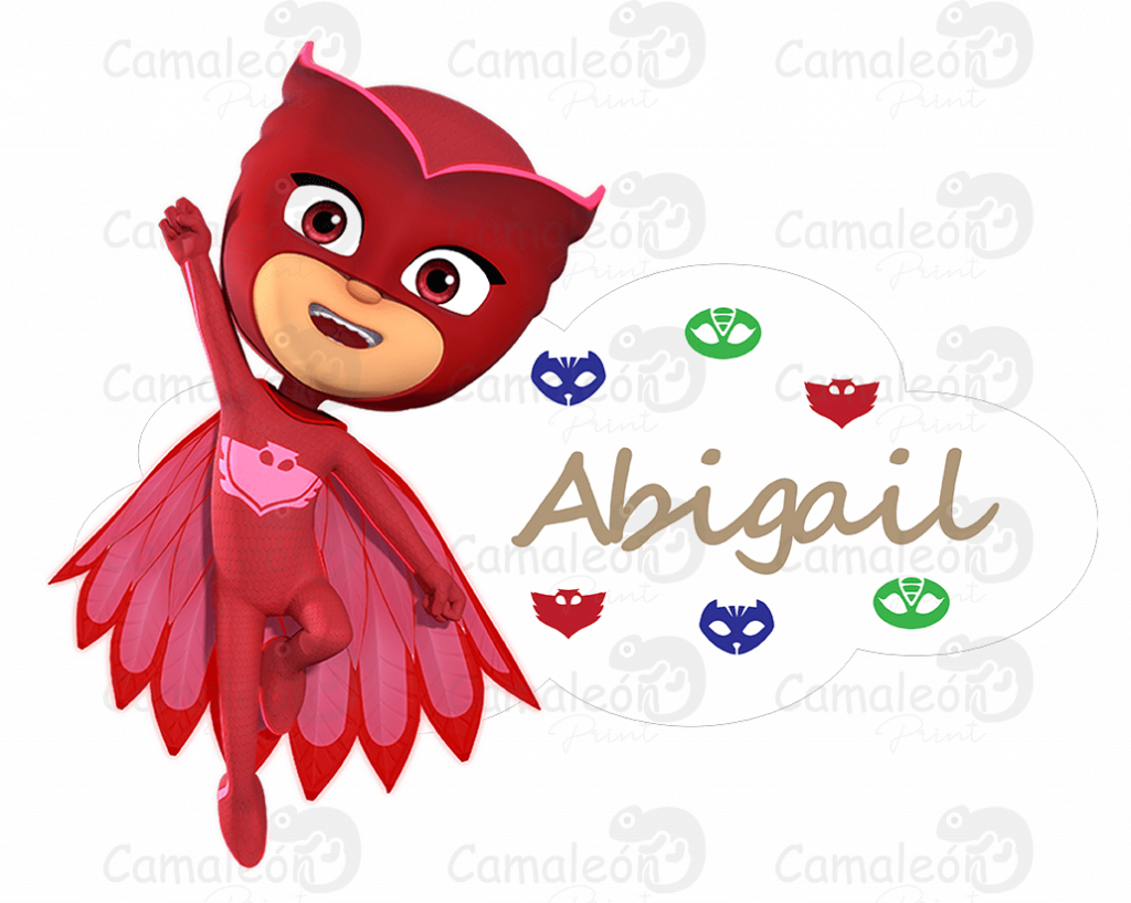 Letrero madera PJMask Buhíta – Camaleón Print