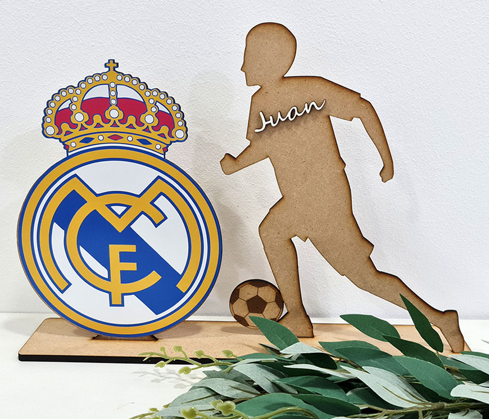 Letrero madera Fútbol R. Madrid – Camaleón Print