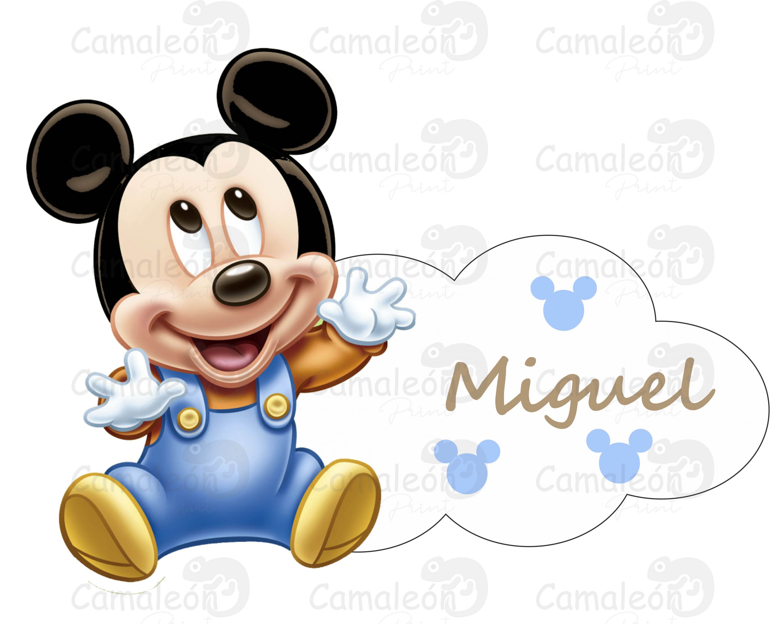 Letrero madera Mickey Manitas – Camaleón Print