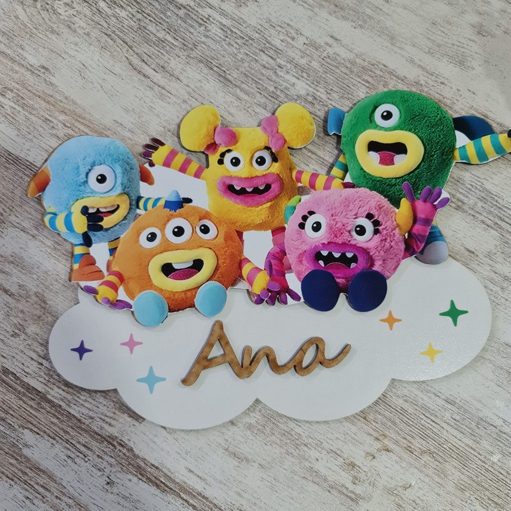 Letrero madera Monsters – Camaleón Print