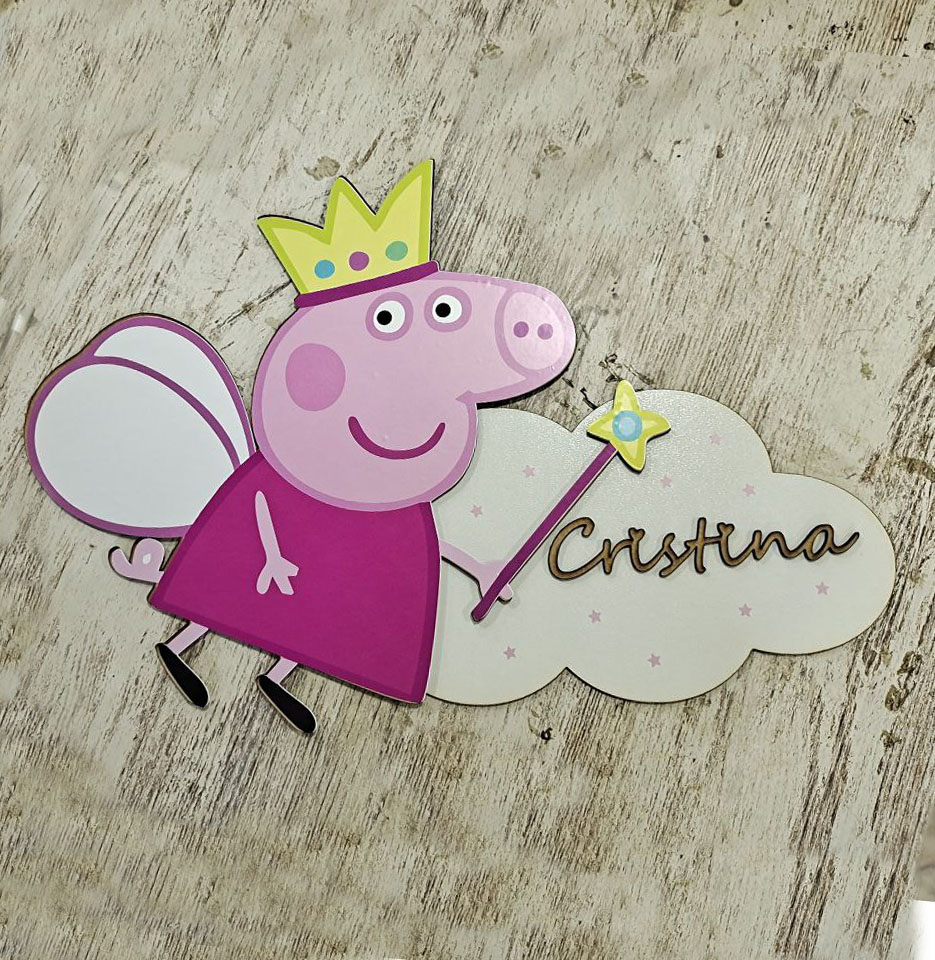 Letrero madera Peppa Pig – Camaleón Print