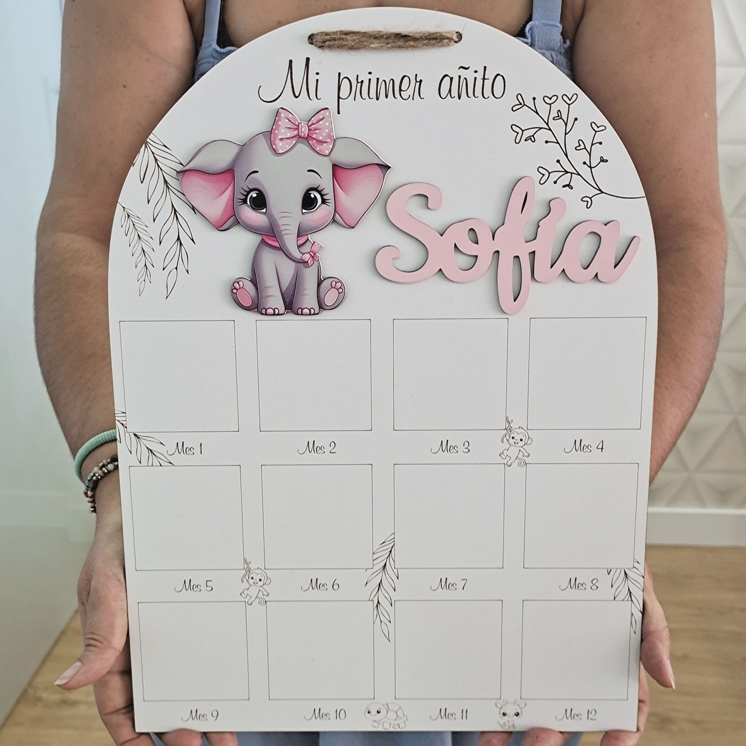 Letrero Mi Primer Añito – Camaleón Print